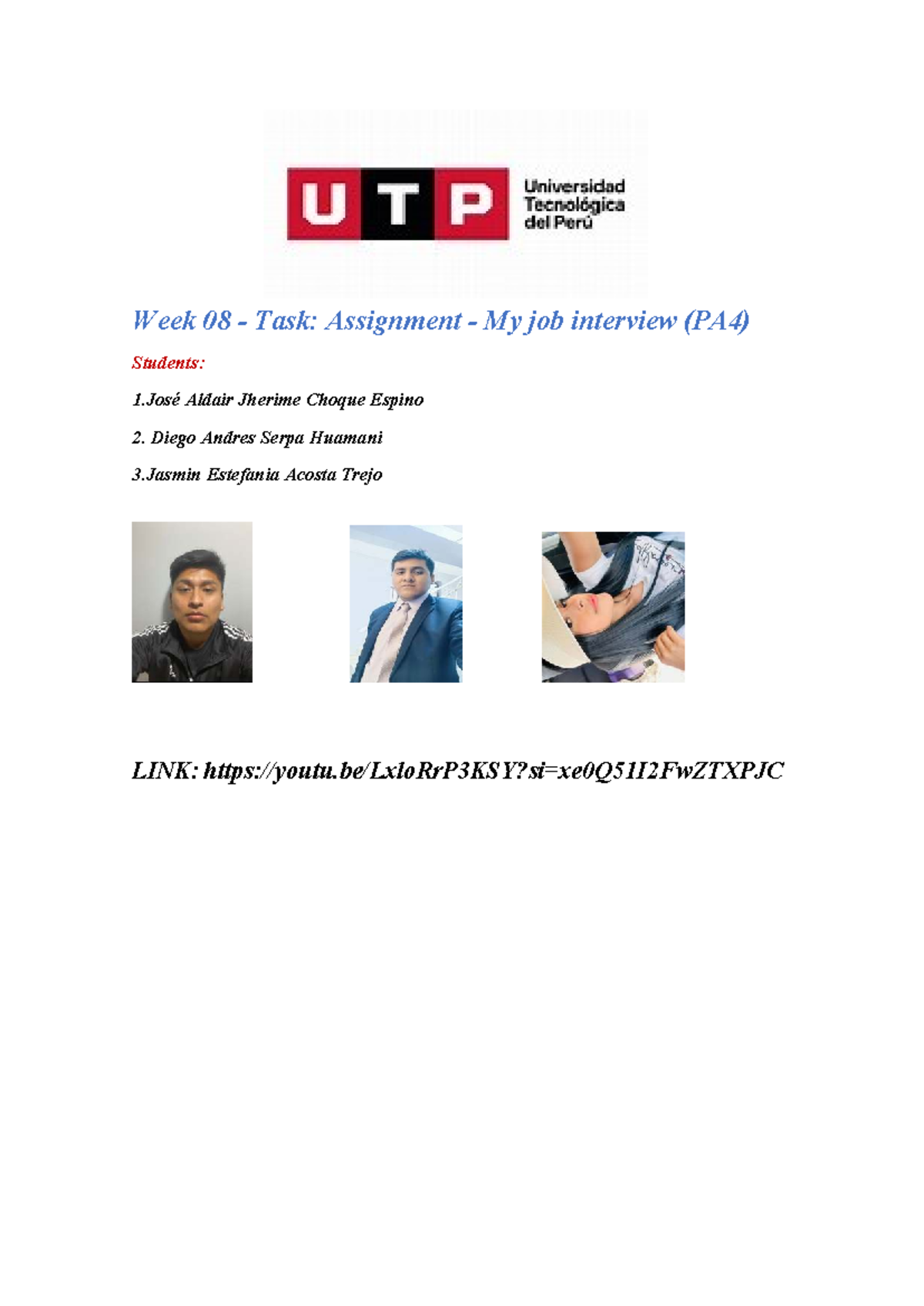PA4: Week 08 Assignment - Job Interview Insights at Airbus - Studocu