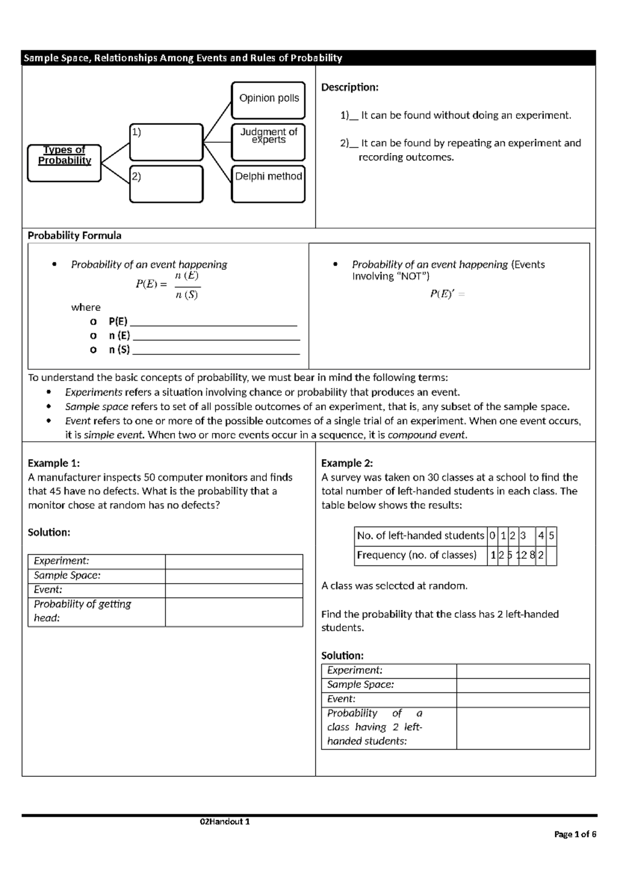 02 Handout 19 - Lecture Notes on Probability Concepts and Rules - Studocu