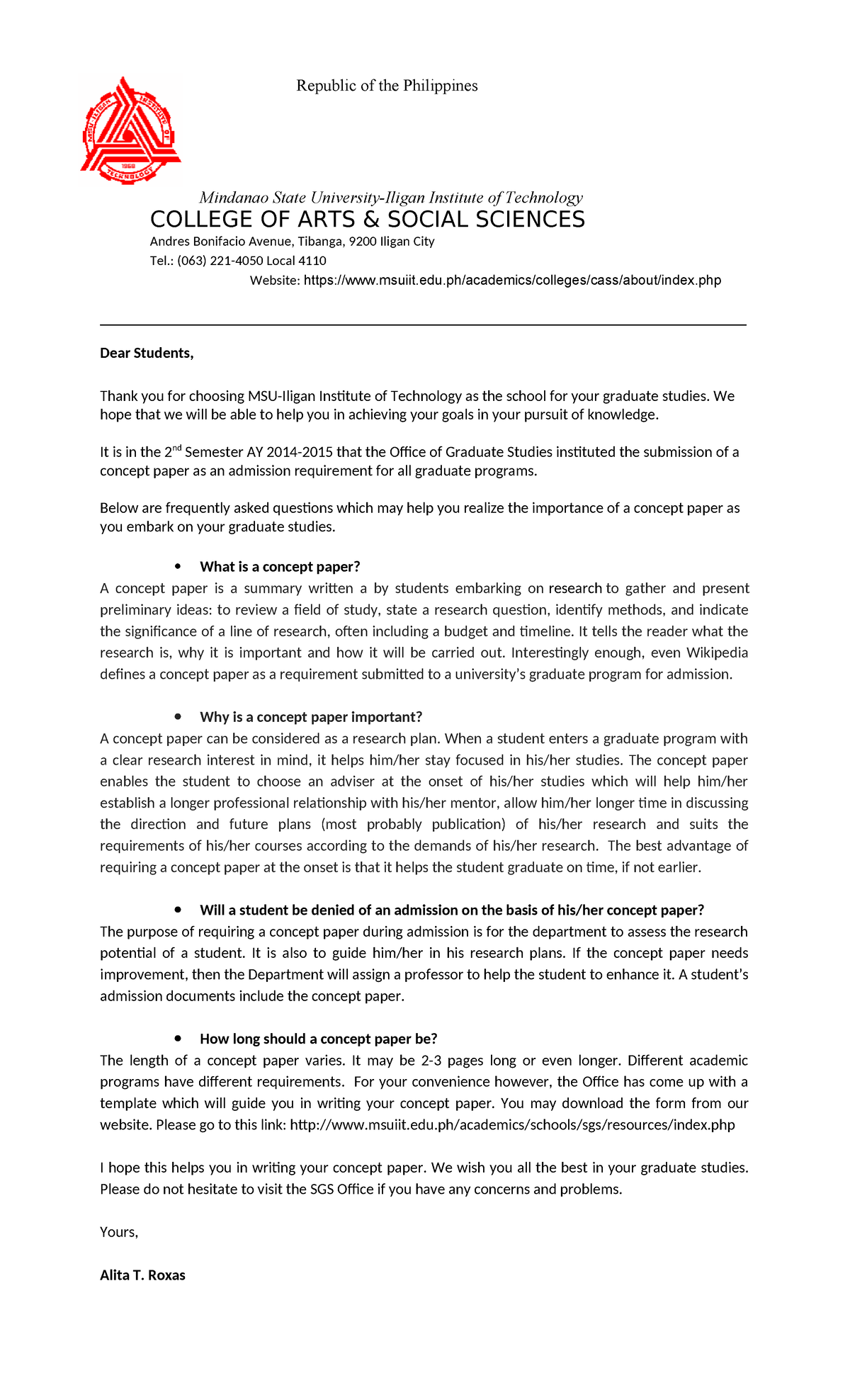 CASS FORM - Concept-Paper-Template - Republic of the Philippines ...