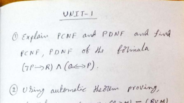 MFCS Important Questions: PCNF, PDNF, Theorems, and Graph Algorithms ...
