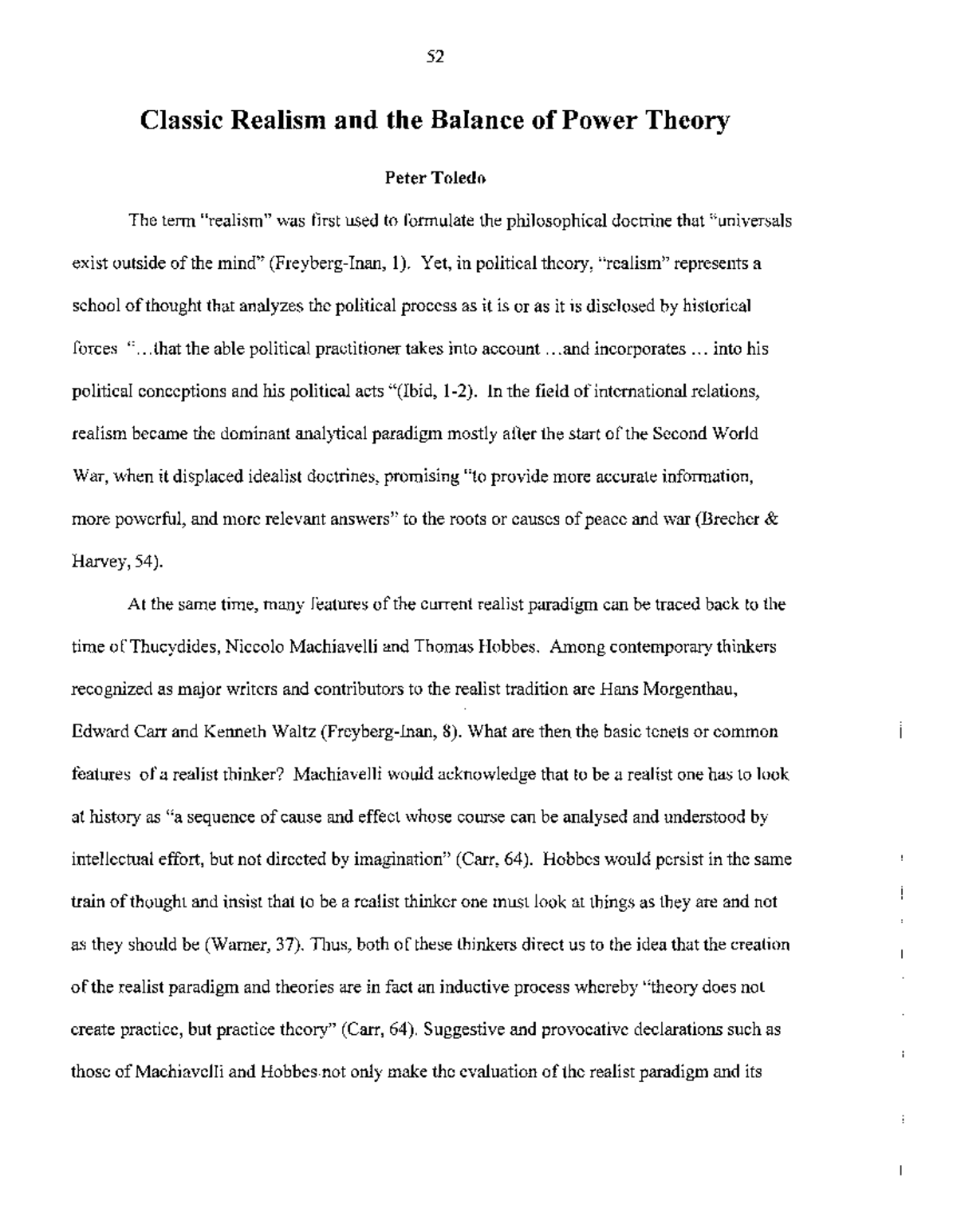 Classic Realism & Balance of Power Theory (POLS 006) - Studocu