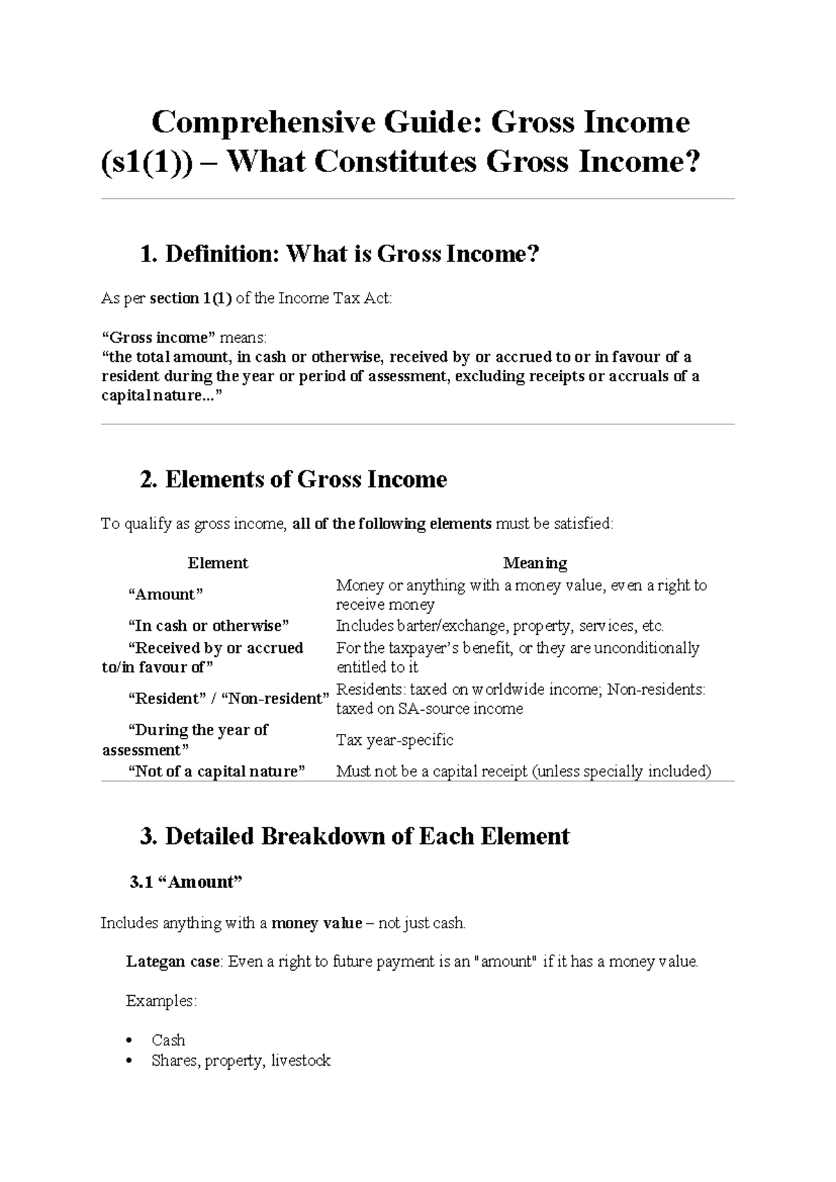 Comprehensive Guide to Gross Income (s1(1)): Key Elements Explained ...