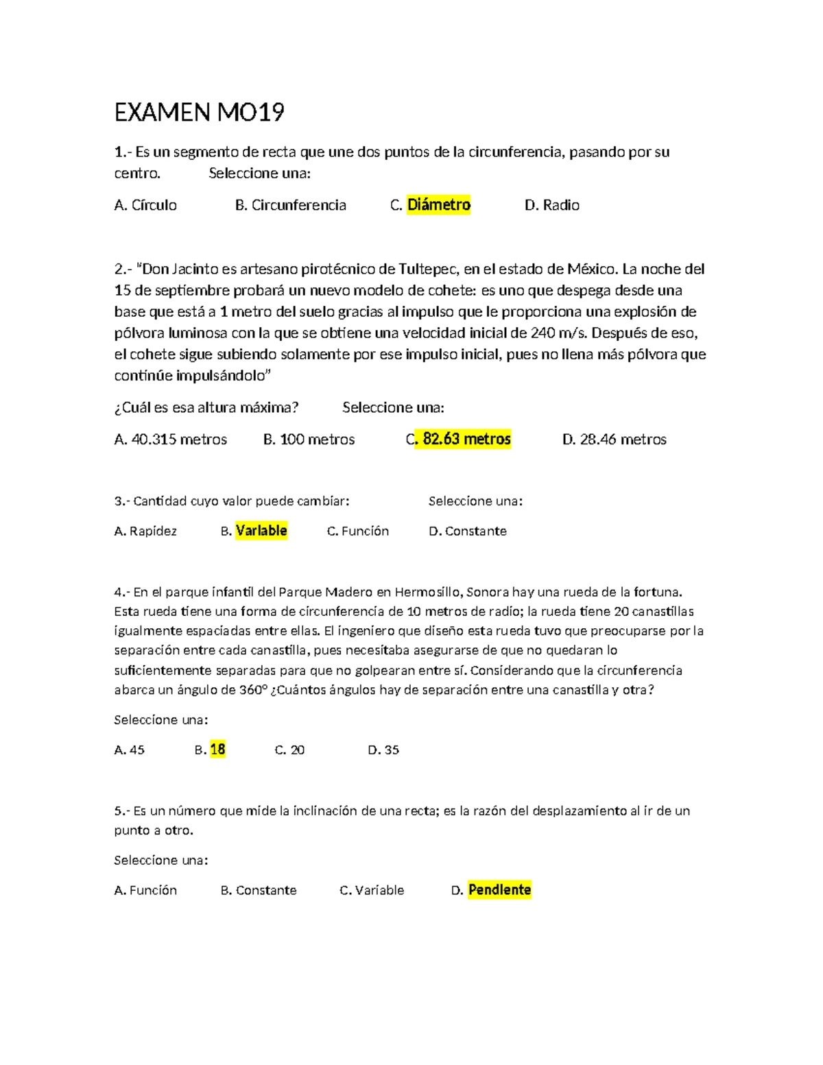 ACT 7 MO19 - Preguntas y respuestas sobre masa y peso - Studocu