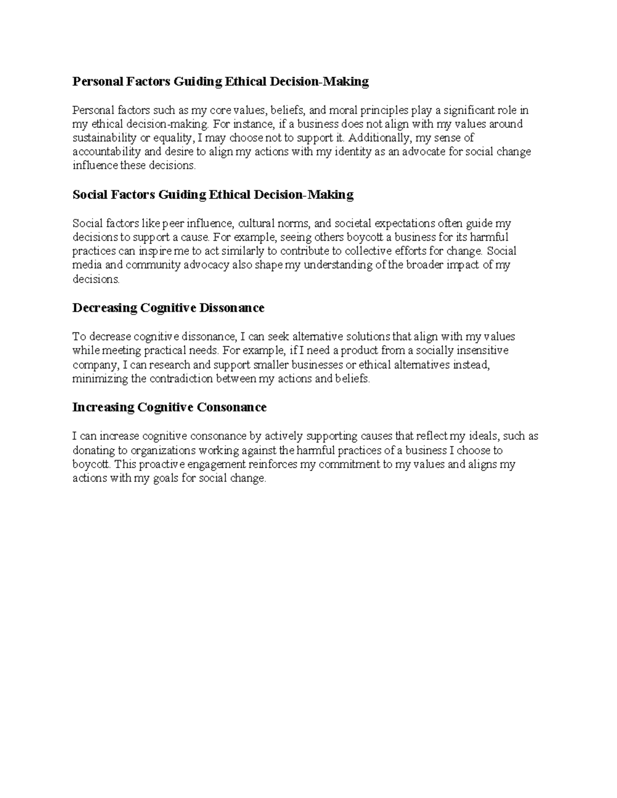 Week 3 - week 3.1 - Personal Factors Guiding Ethical Decision-Making ...