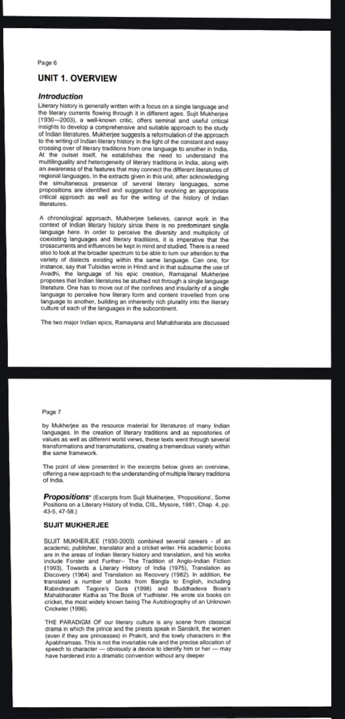 Revisiting Indian Literary History: Insights Based on Mukherjee's Work ...