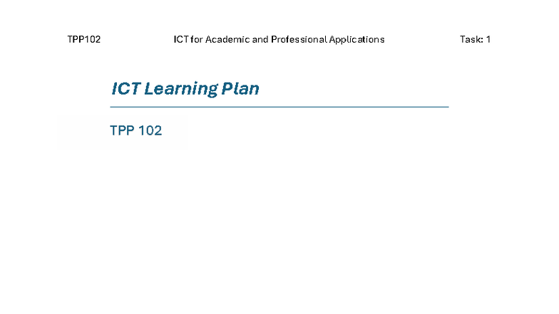 TPP102 ICT Learning Plan Task 1: Software & Risk Management - Studocu