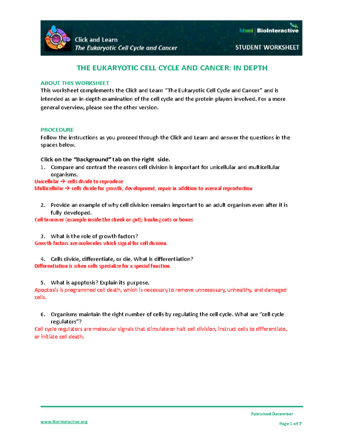 HHMI.CC.KEY - In-Depth Study on the Eukaryotic Cell Cycle & Cancer ...
