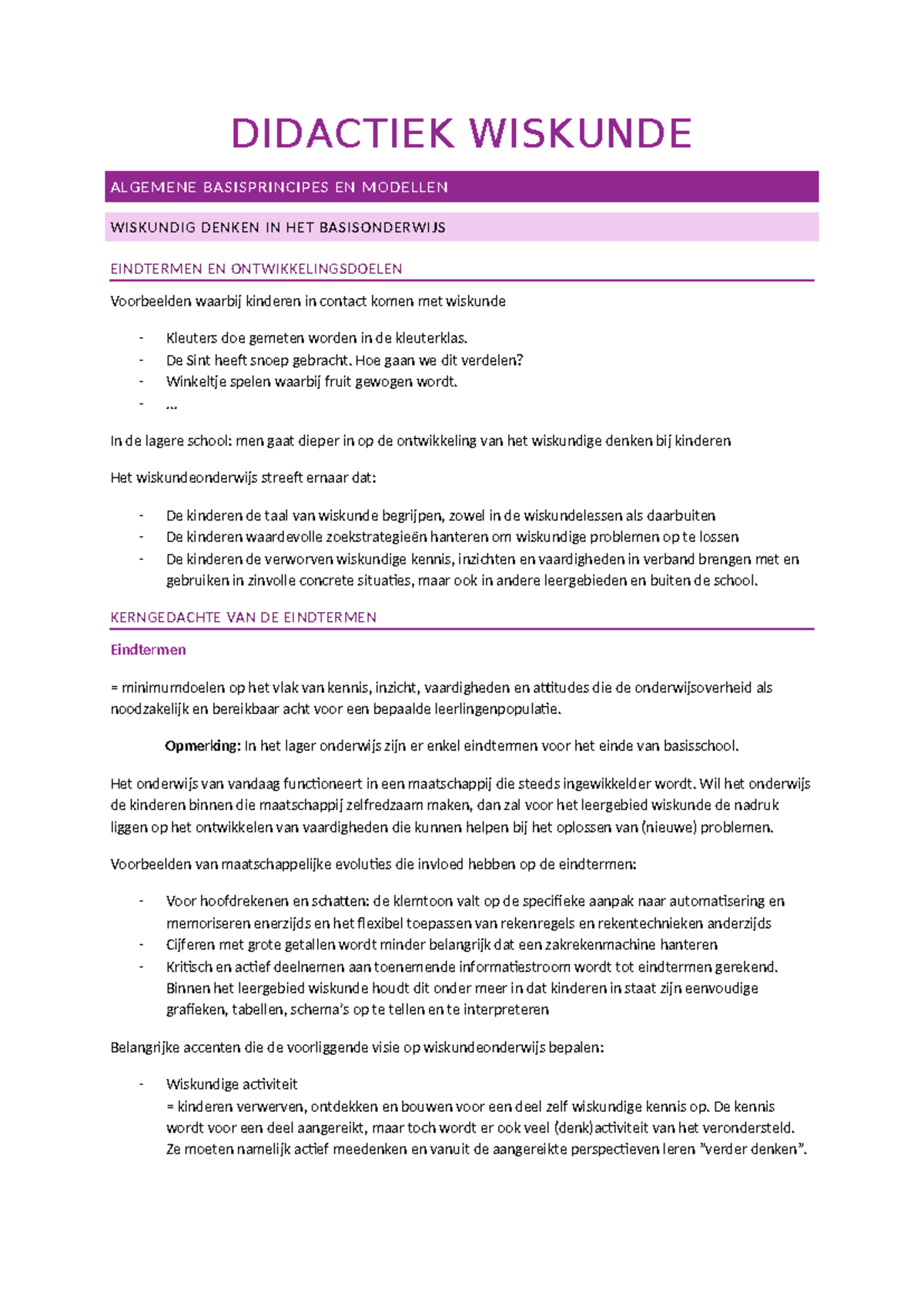 Didactiek Wiskunde: Basisprincipes en Modellen voor Onderwijs ...