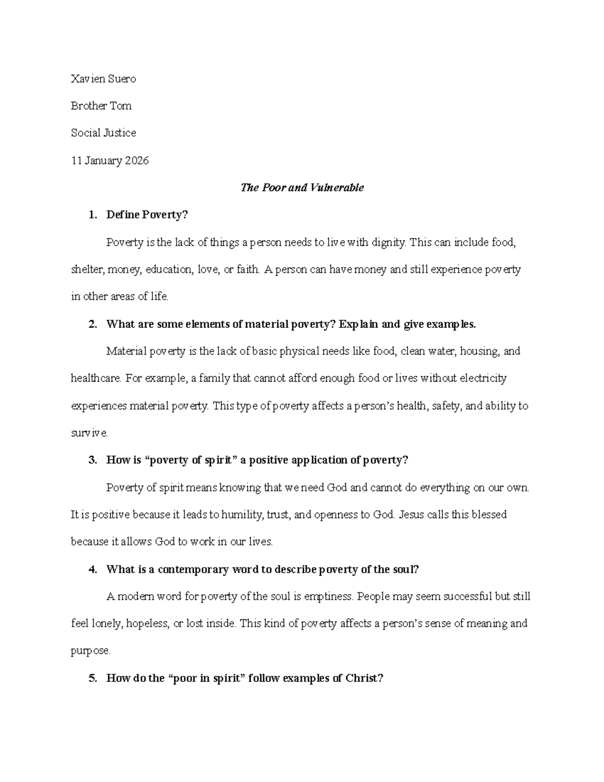 Poor and Vulnerable - Social Justice Assignment (SJ101) - Studocu