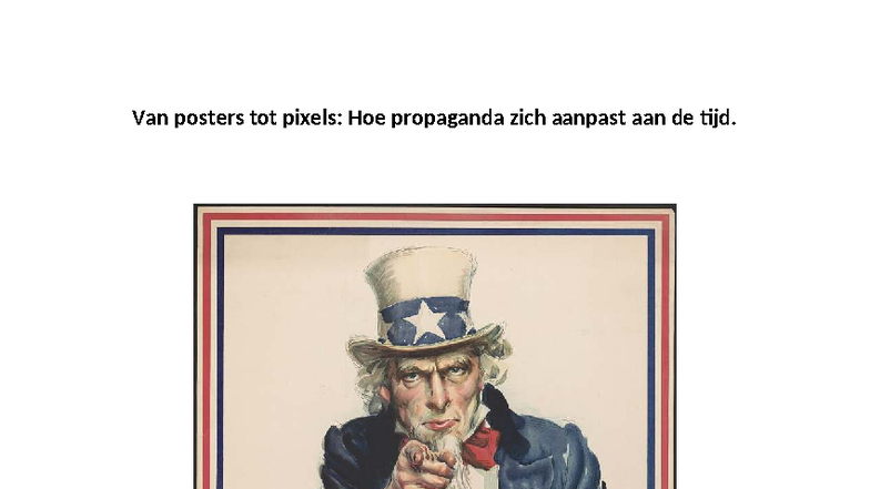 Propaganda Evolutie: Analyse van Propaganda door de Geschiedenis (CSB ...