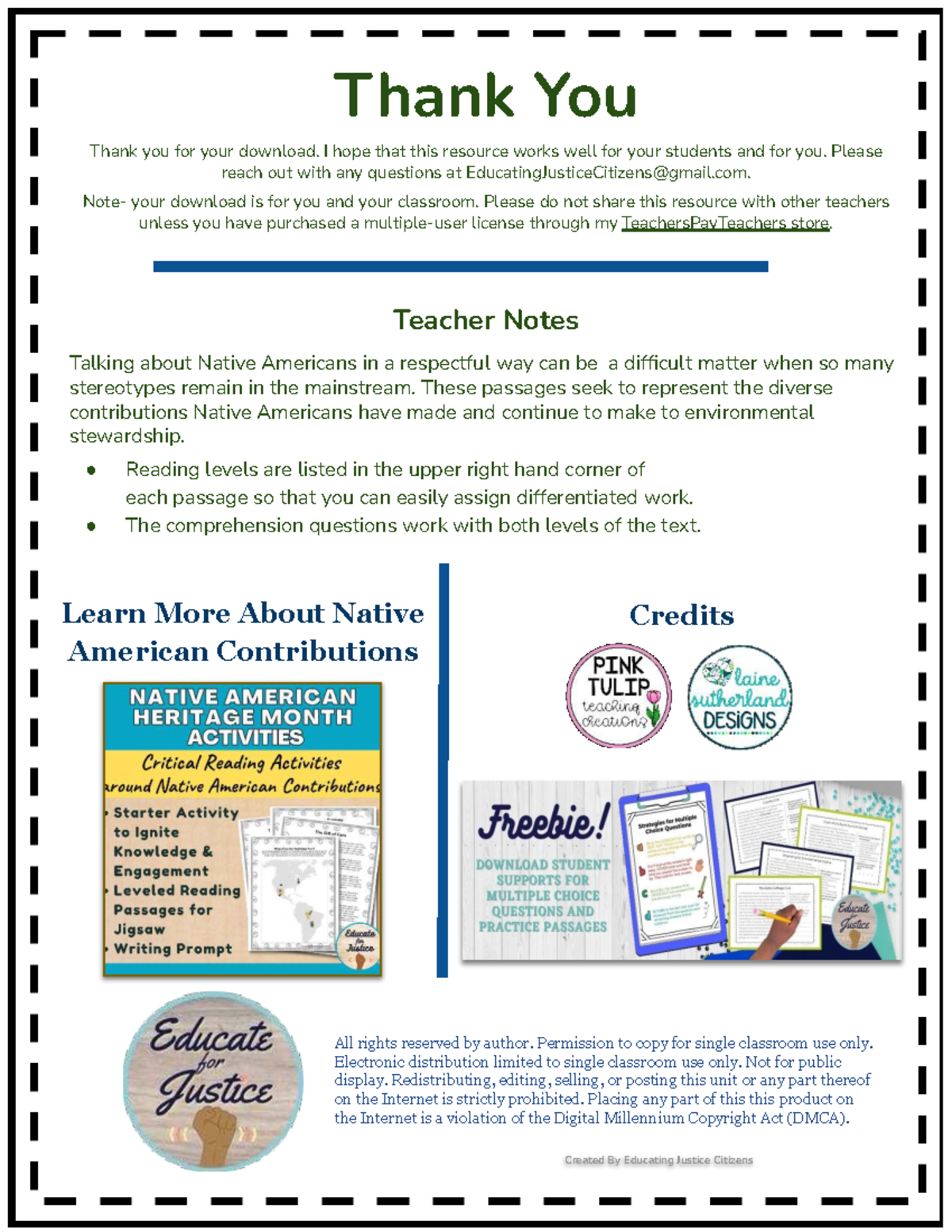 Indigenous Peoples Day Reading Activity: Native American Contributions ...