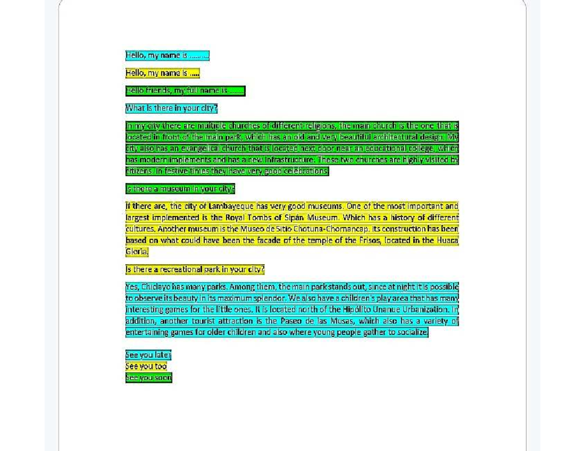 Semana 10: Explorando la Ciudad en Inglés 2 (Dante) - Studocu