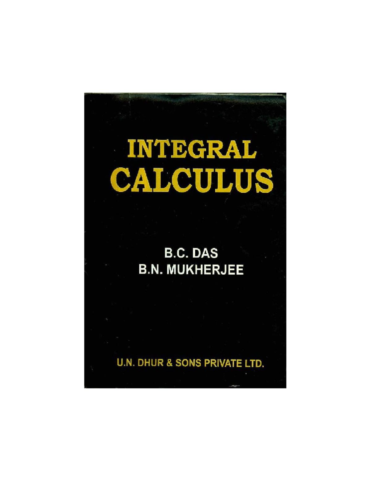 Integral Calculus & Differential Equations for B.A/B.Sc. Students - Studocu