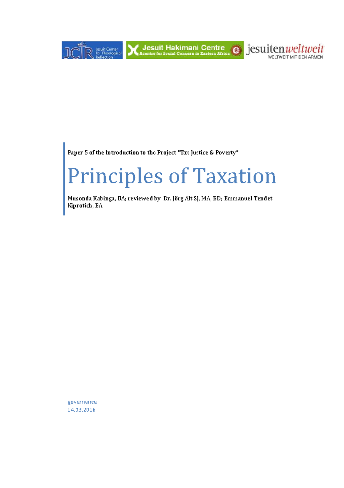Principles of Taxation: Insights from Project Justice (Paper 5) - Studocu