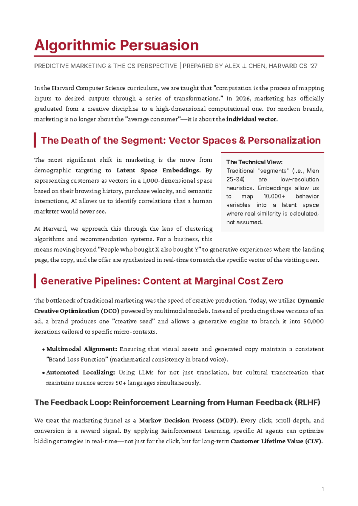 AI Marketing Perspective: Algorithmic Persuasion in CS (CS) - Studocu