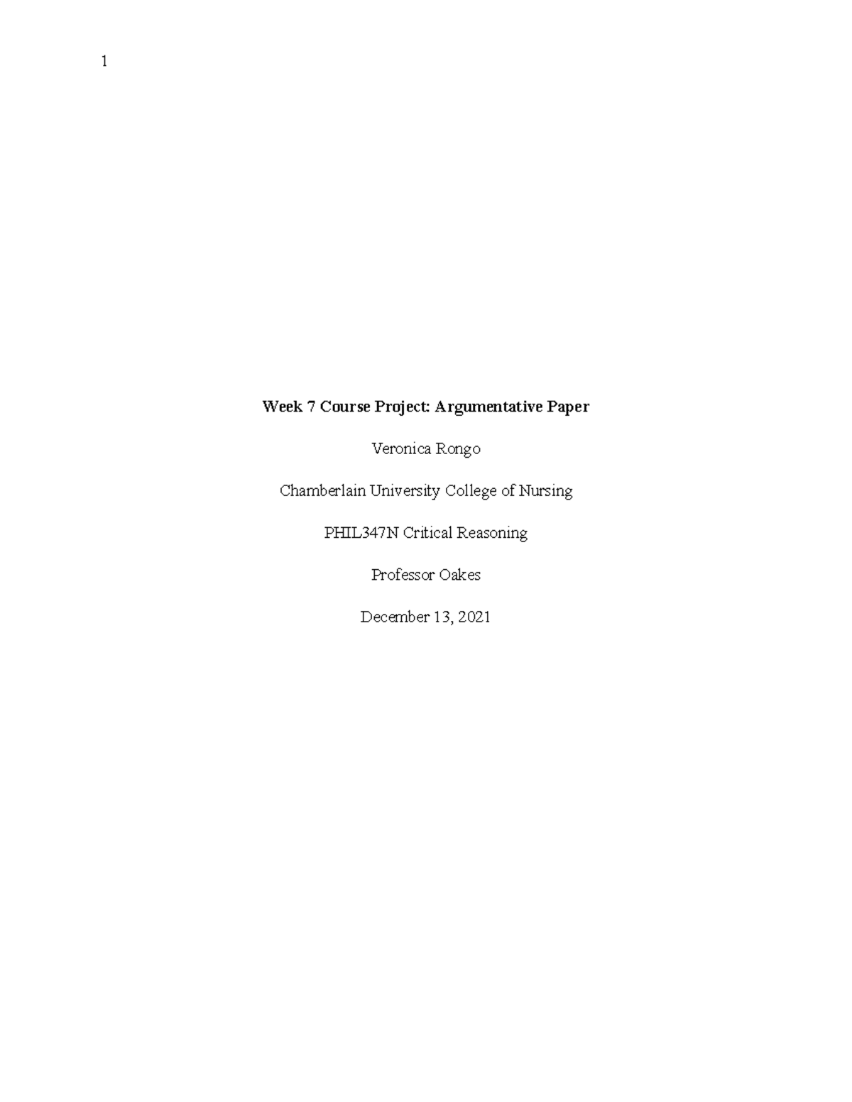 PHIL347 WK7 Project Argumentative Paper - Week 7 Course Project ...