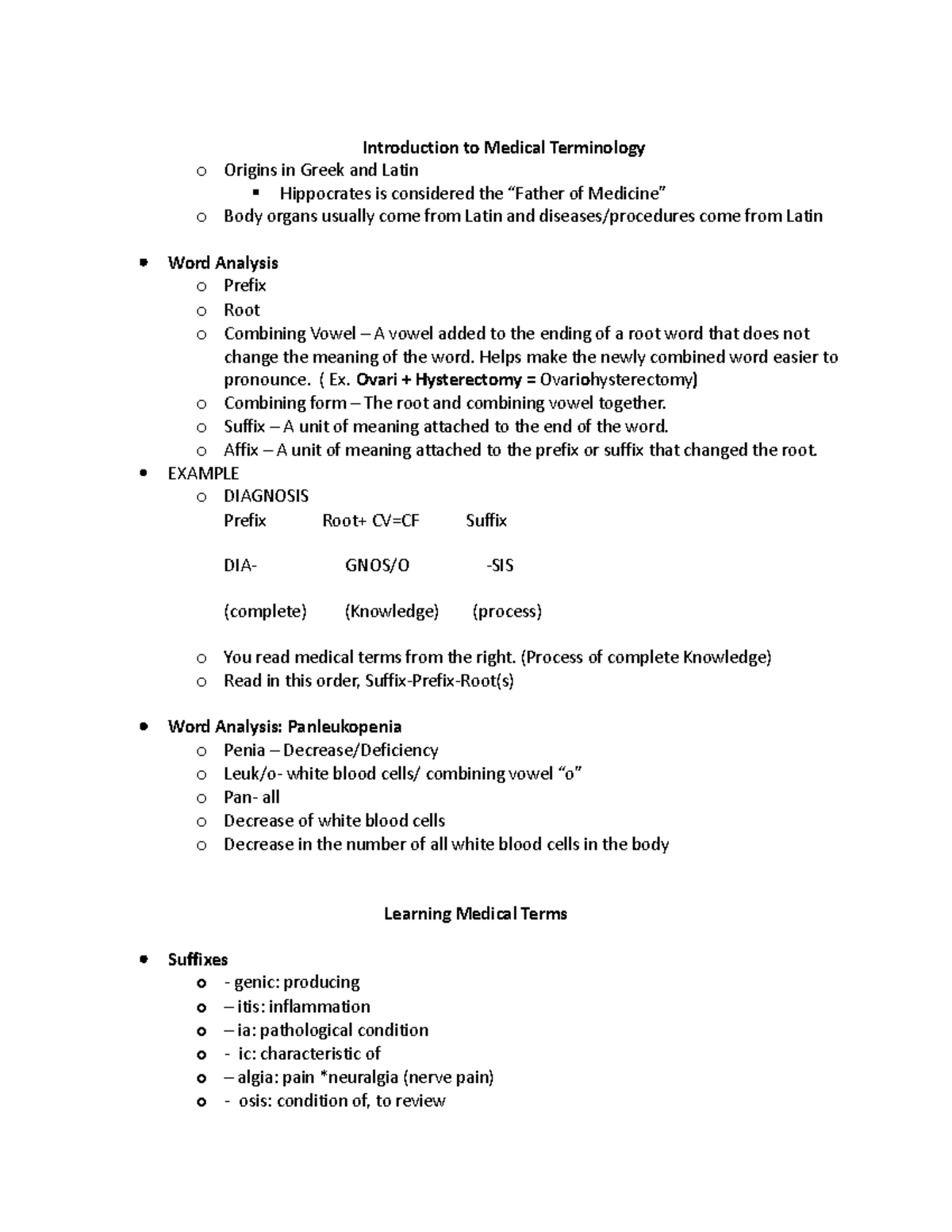 Introduction to Medical Terminology - Helps make the newly combined ...
