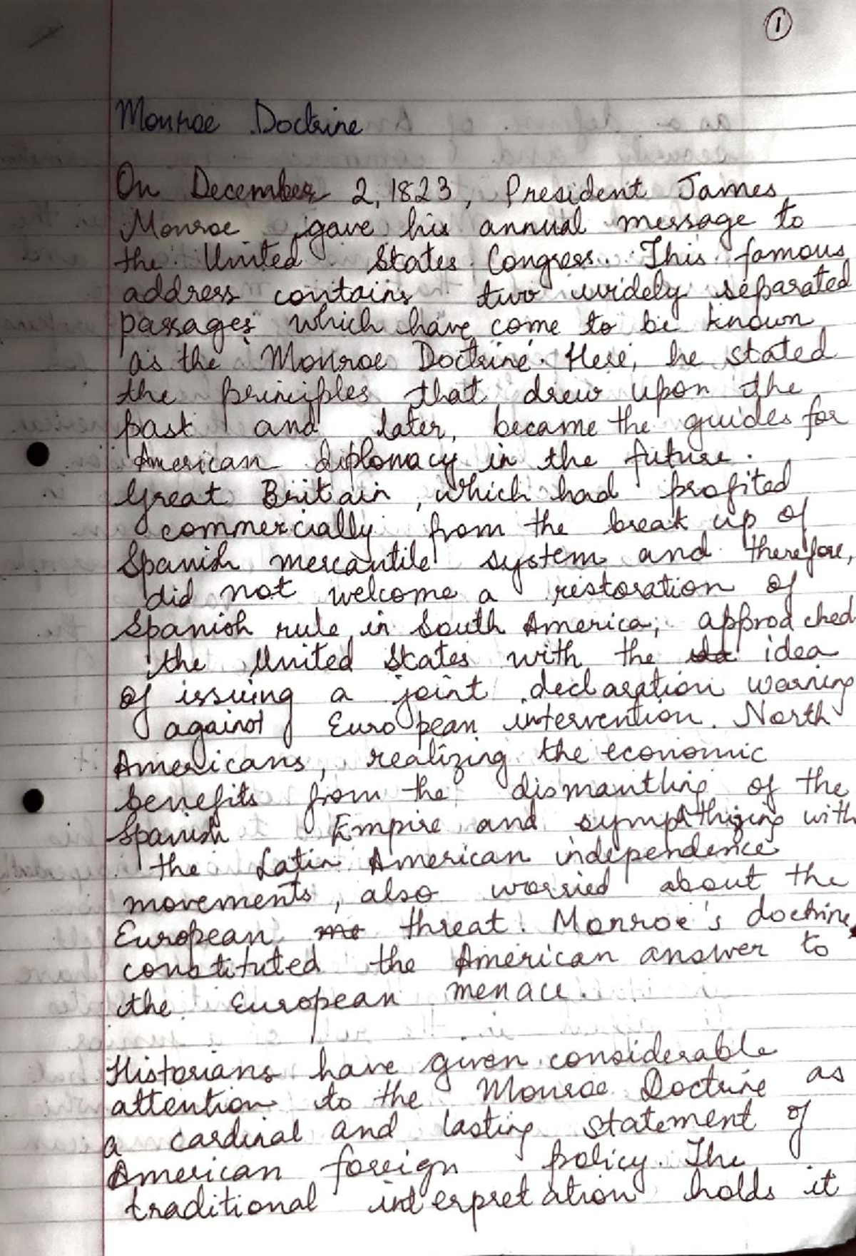 Monroe Doctrine: An Analysis of Its Impact on US Foreign Policy - Studocu