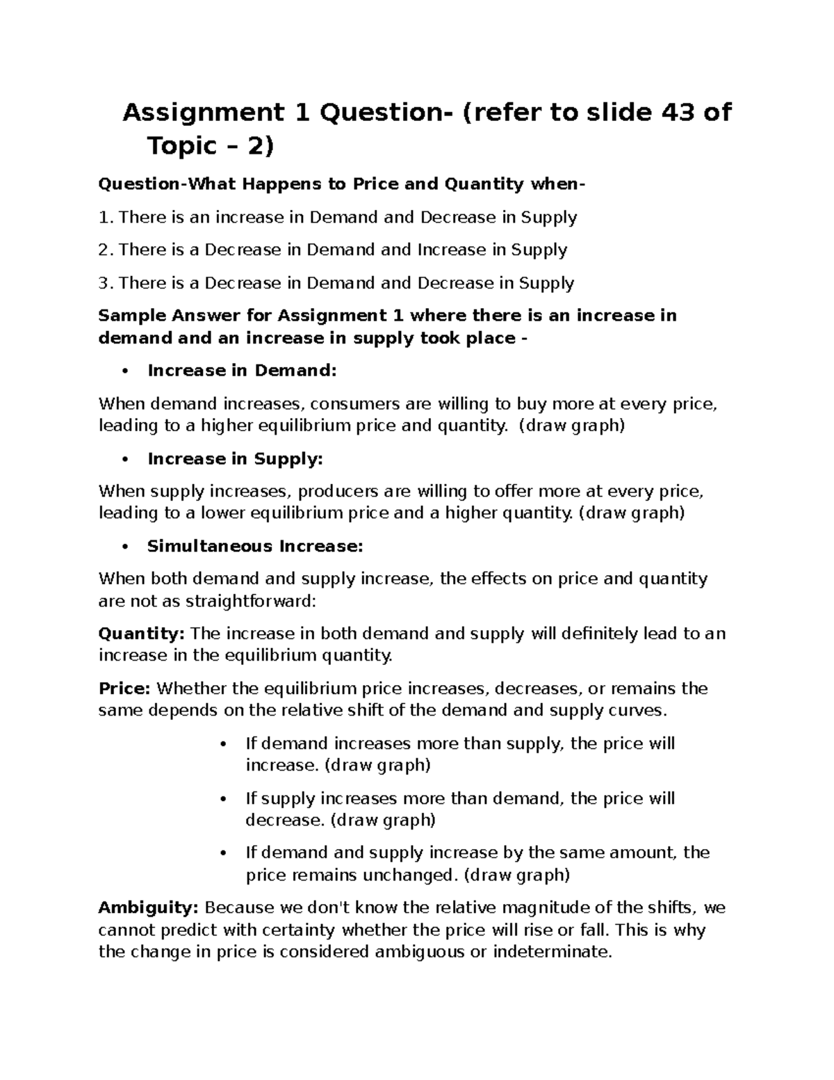 Assignment-1 with Sample Answer - Assignment 1 Question- (refer to ...