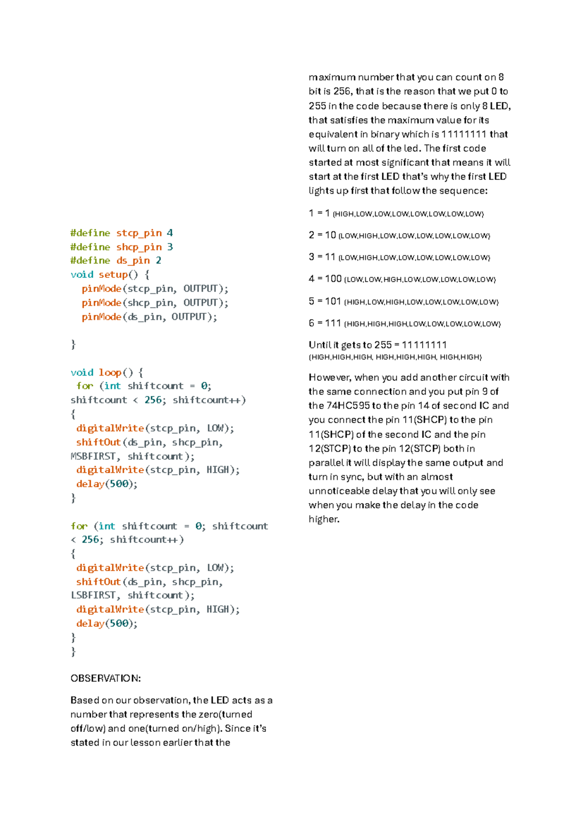 ARDS IC AND LED - Understanding 8-Bit LED Control - Studocu