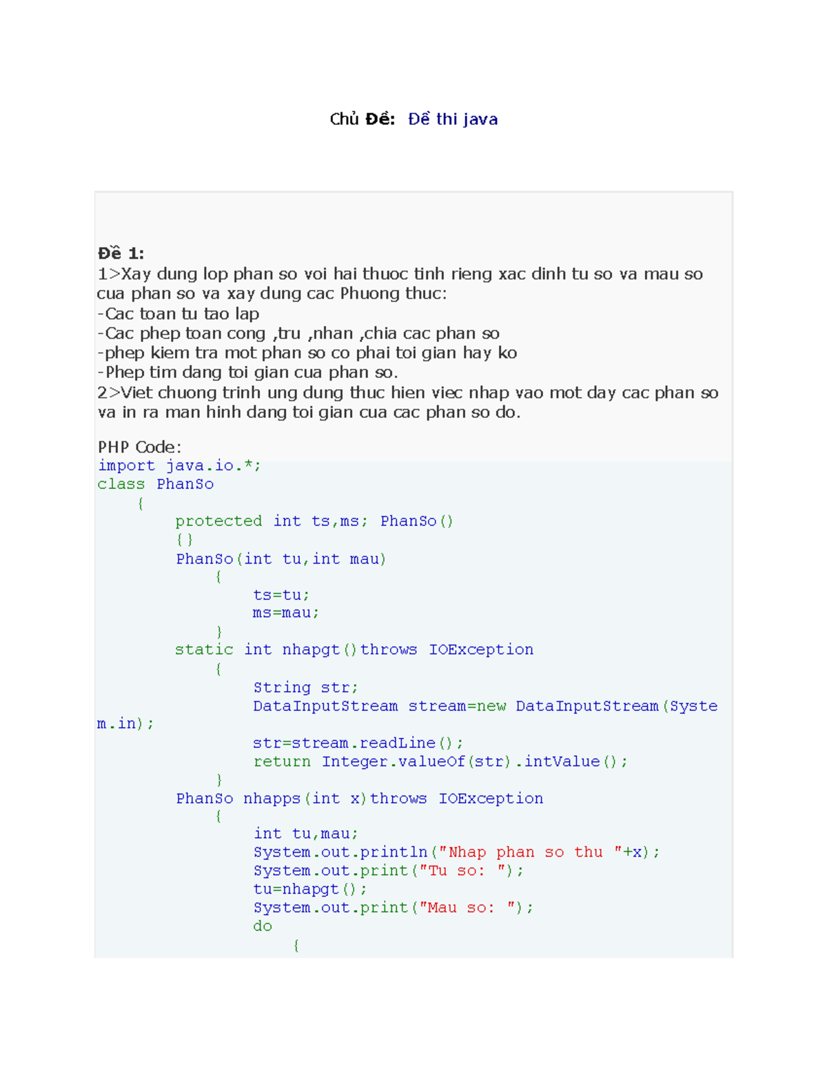 Tong Hop 20 Bai Tap OOP Voi Ngon Ngu Java Co Bai Giai Chi Tiet - Chủ Đề ...