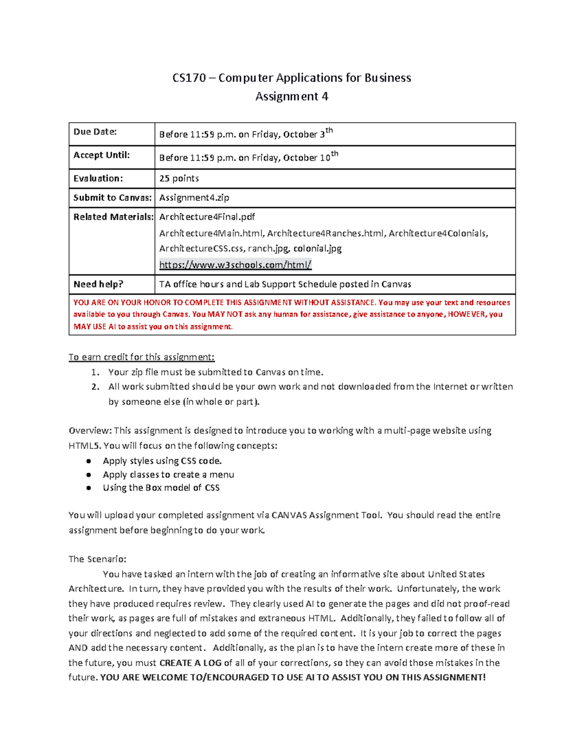 CS170 Final Assignment 04: Web Development & Corrections Guide - Studocu