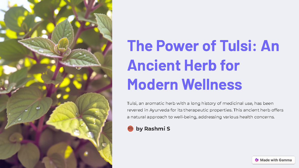 The Power of Tulsi An Ancient Herb for Modern Wellness - The Power of ...