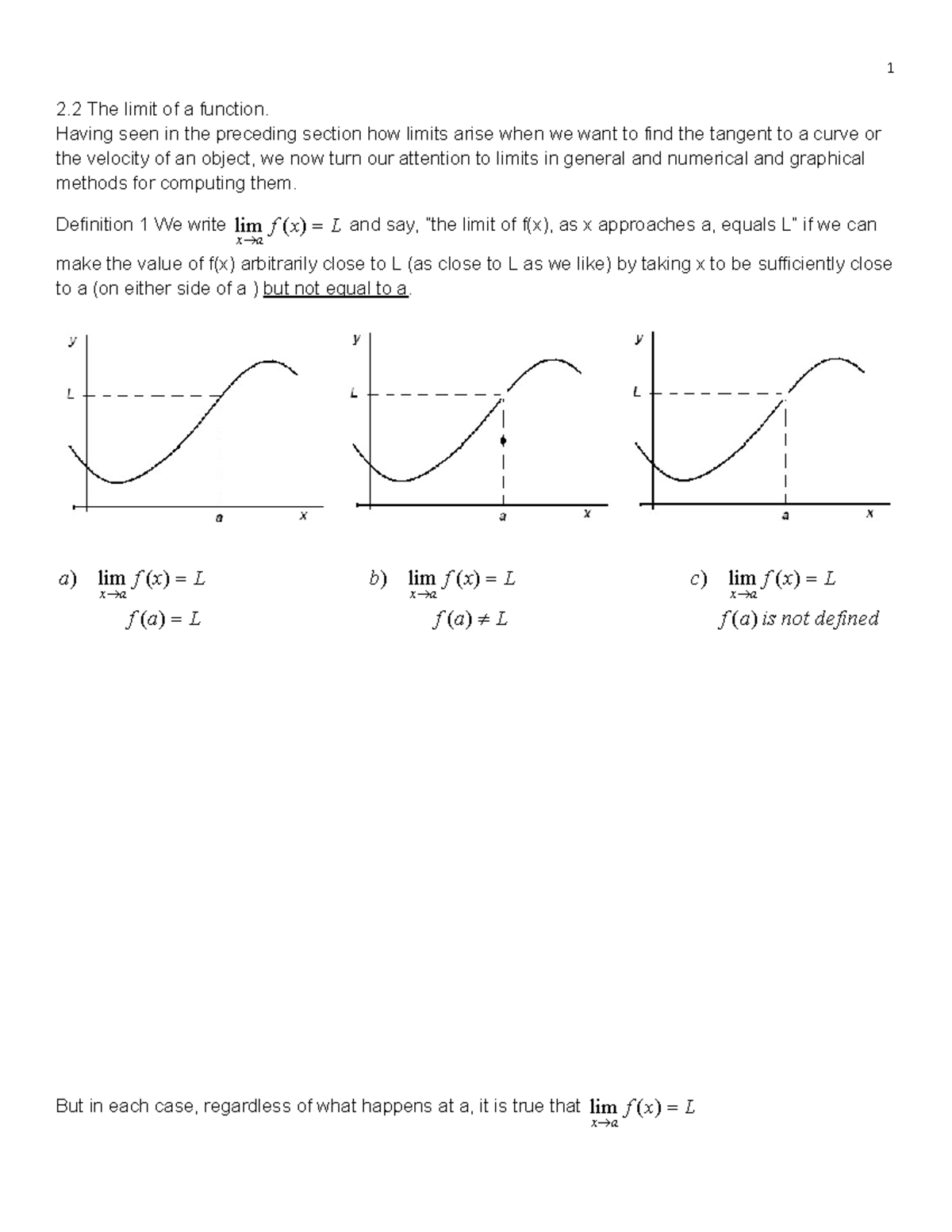 Section 2 - Lecture Notes on Limits of Functions - Studocu