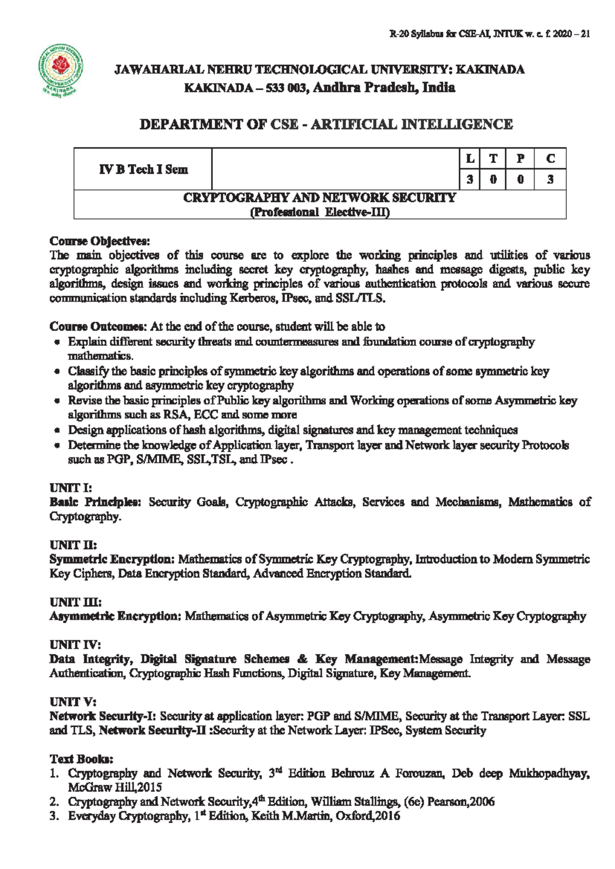 CNS 4-1 Syllabus - i want this pdf - Cloud computing - Studocu