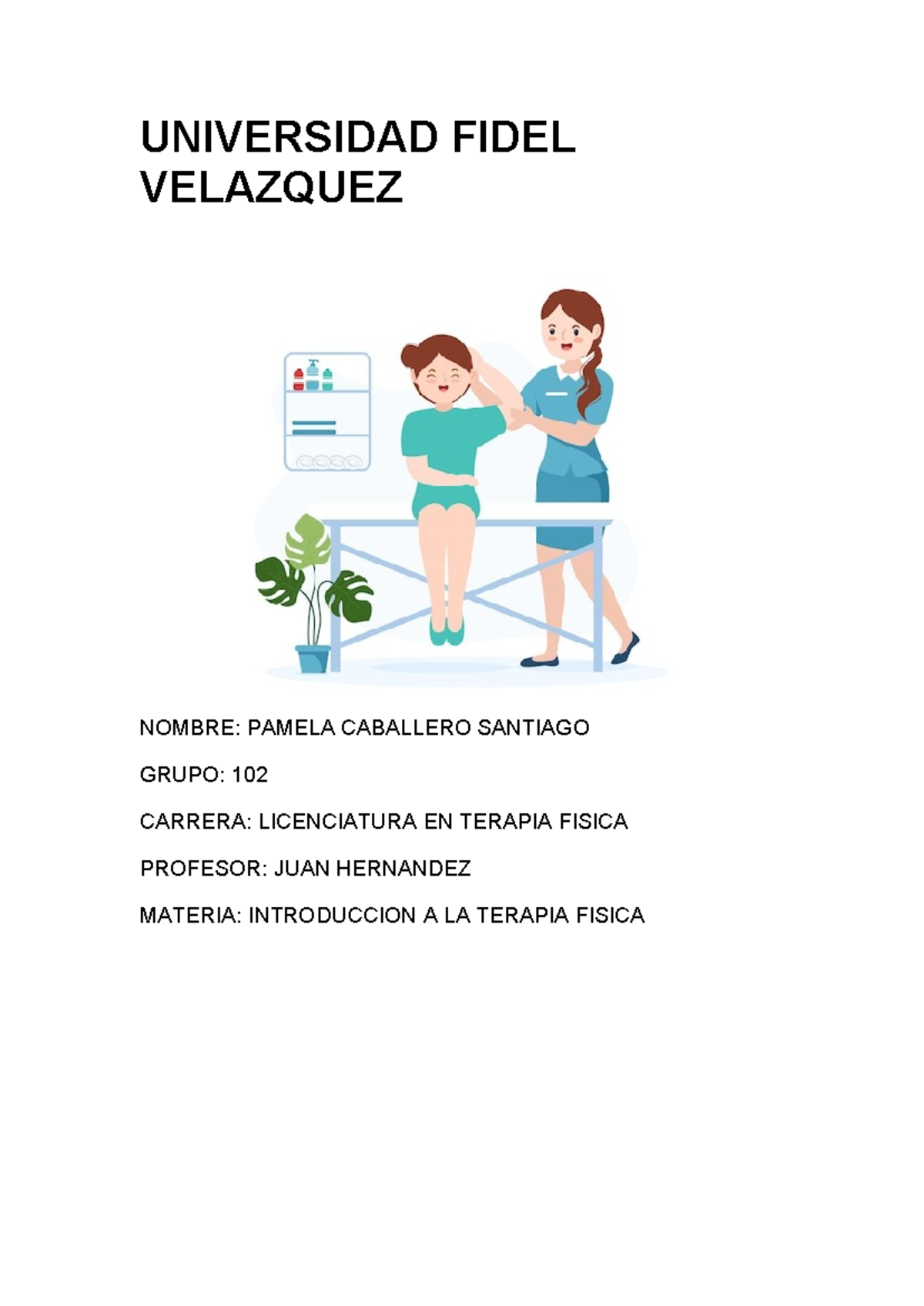 Segunda nota clinica tf - quimica - UNIVERSIDAD FIDEL VELAZQUEZ NOMBRE ...