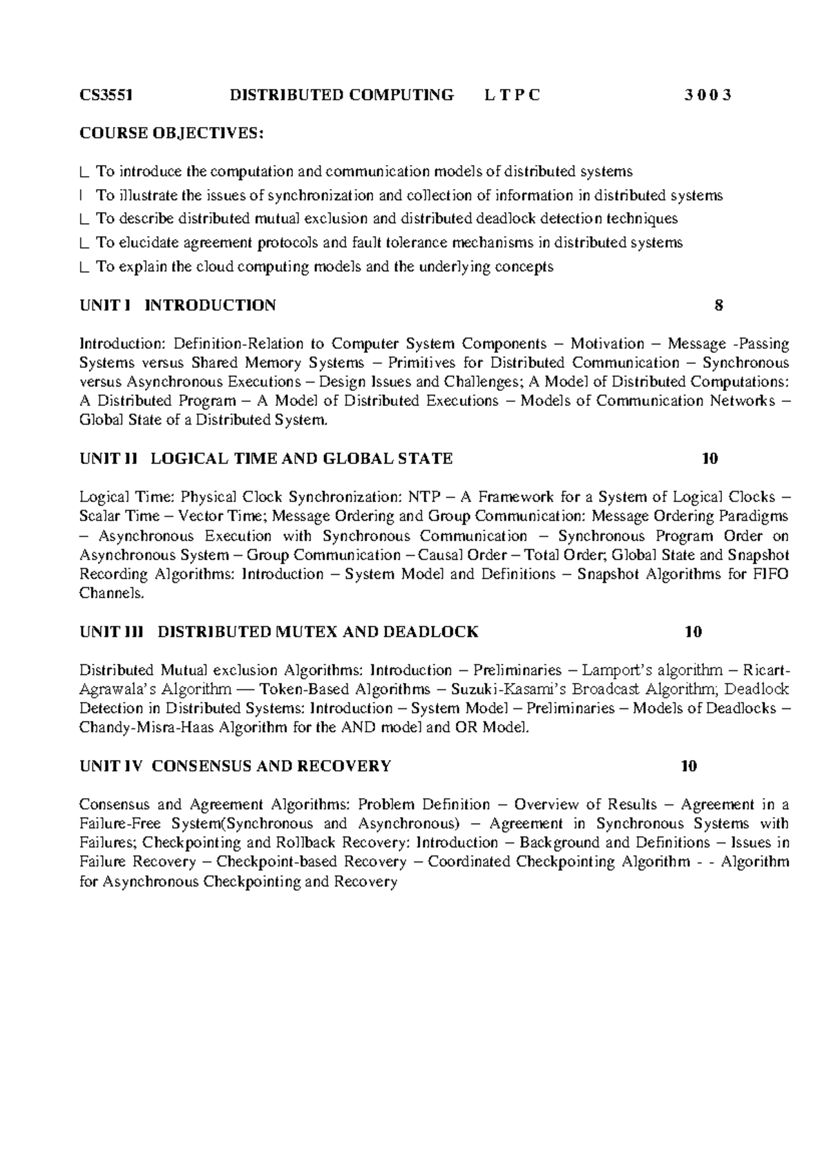 CS3551-Distributed computing Notes Unit-I - CS3551 DISTRIBUTED ...