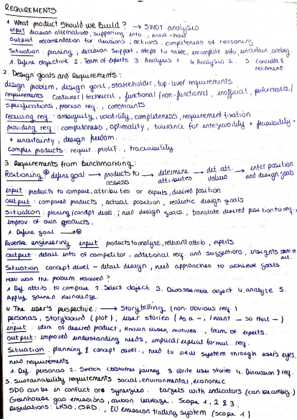 Summary of Requirements - Wintersemester: Design Goals & Analysis - Studocu