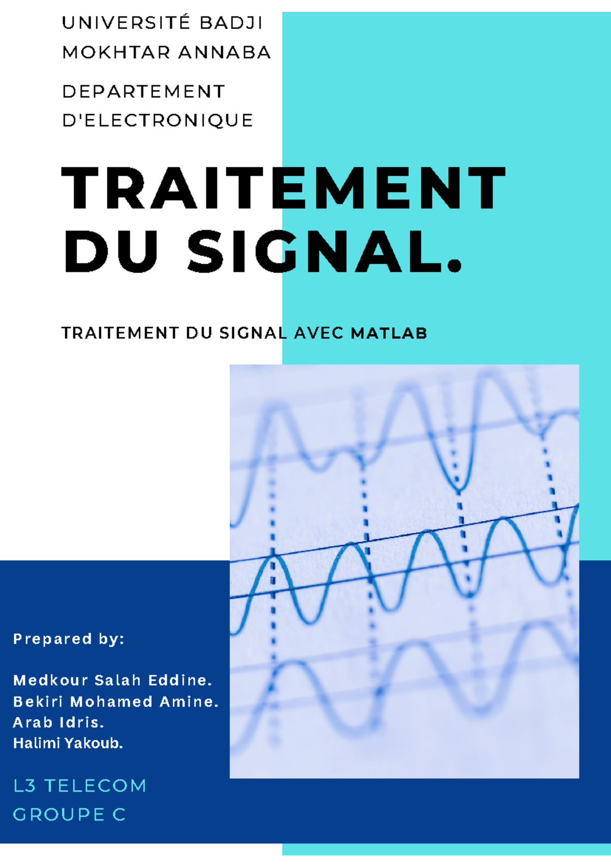 TP01 Traitement du signal - TRAITEMENT DU SIGNAL. TRAITEMENT DU SIGNAL ...