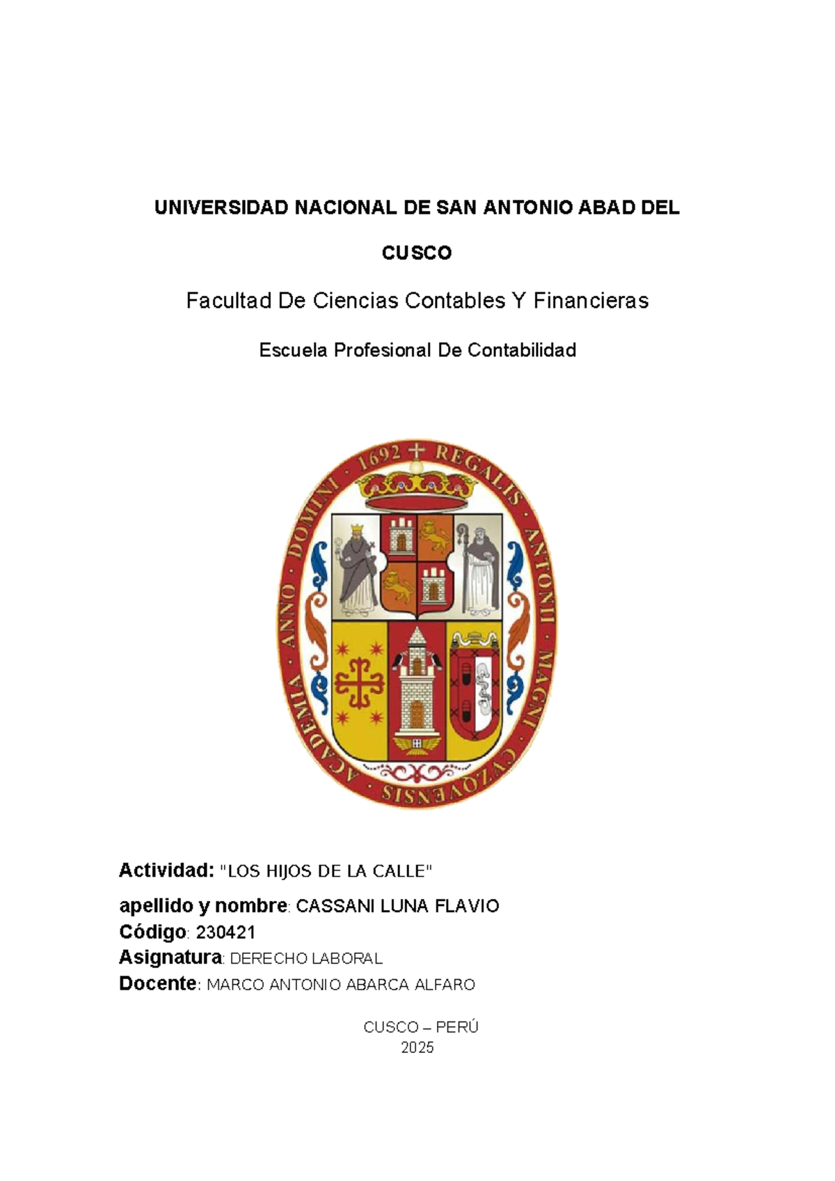 Análisis del Entorno Social en Derecho Laboral - Código 230421 - Studocu