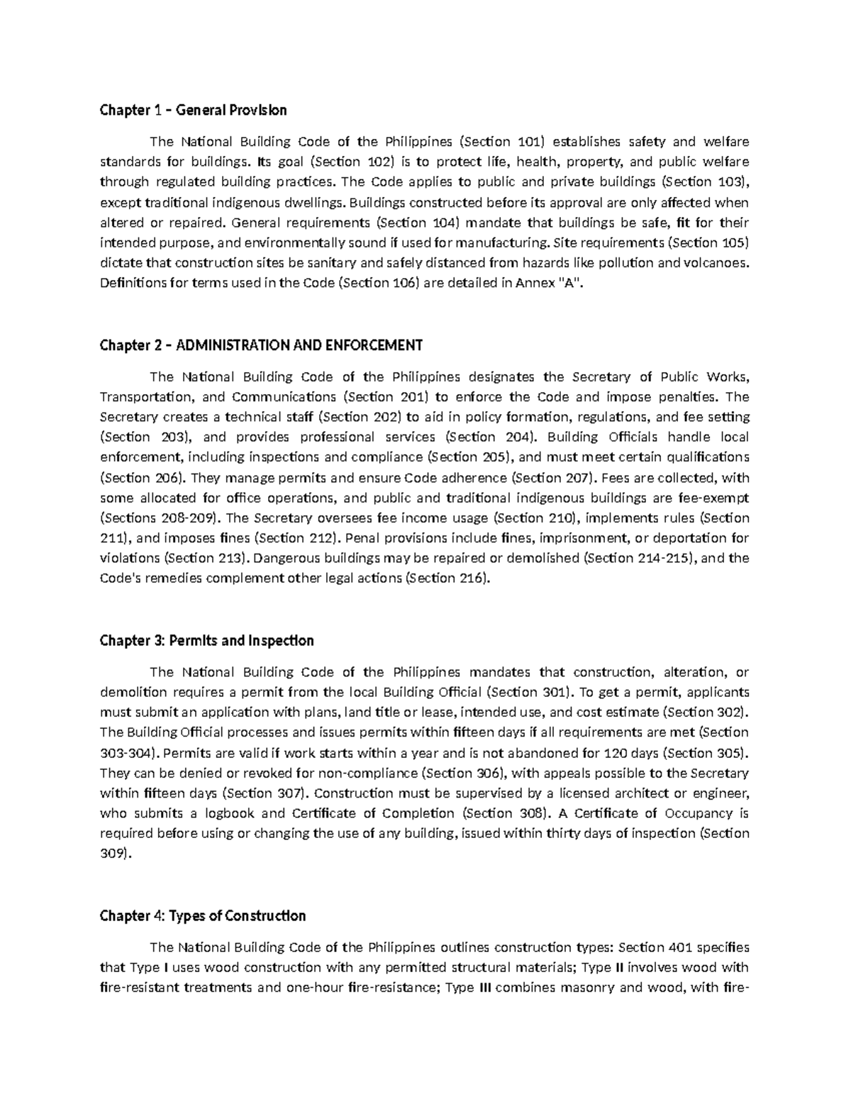 NBCP Summary: Key Provisions and Regulations Overview - Studocu