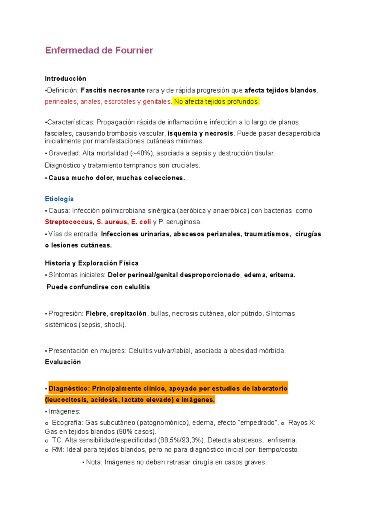Clasificación y Resumen de la Enfermedad de Fournier: Fascitis ...