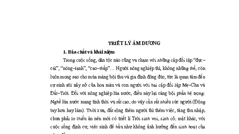 Triet ly am duong tai lieu mon co so van hoa viet nam truong dai hoc s ...