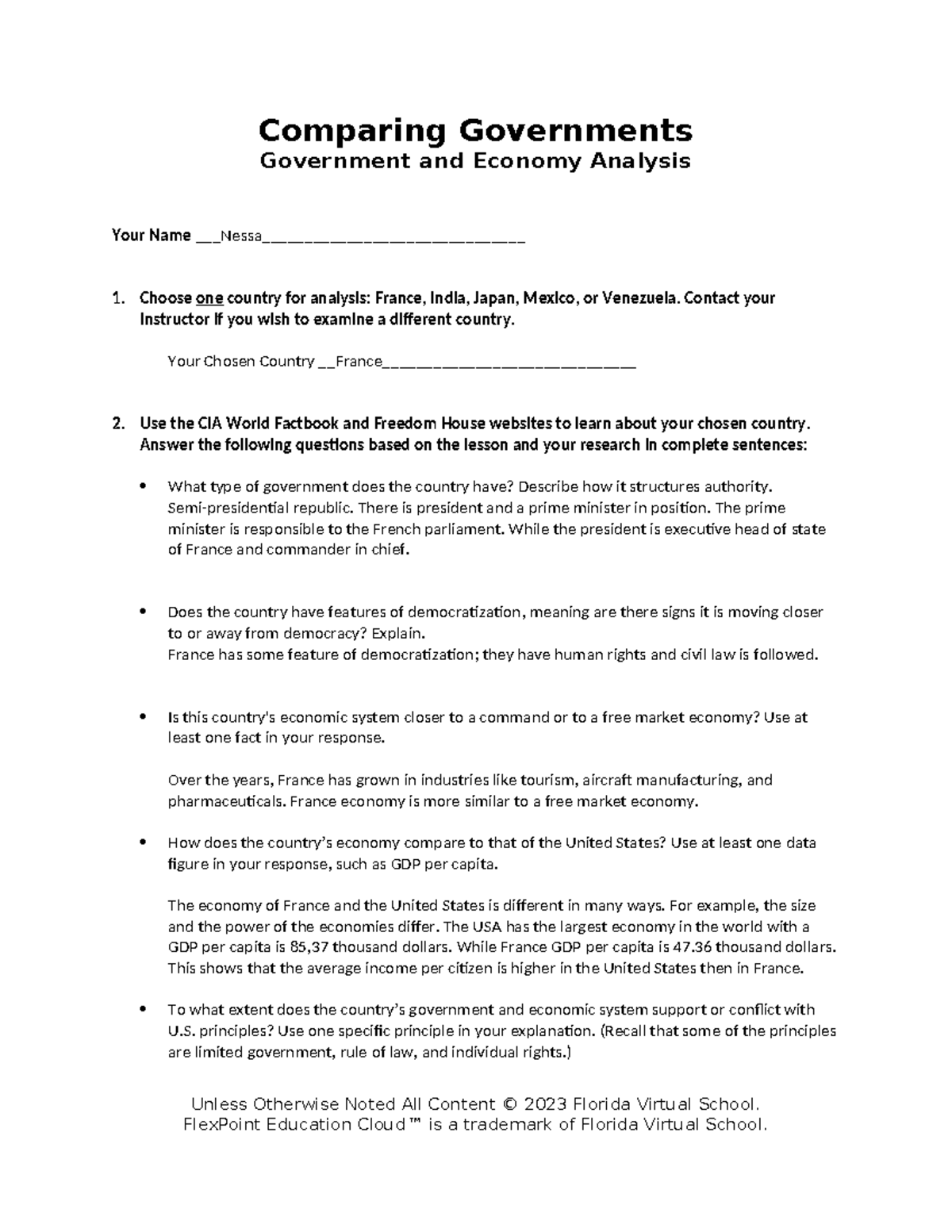 Comparing governments template - Comparing Governments Government and ...