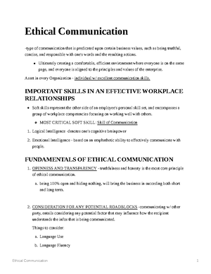 Module 1 Communication Process, Principles, AND Ethics - MODULE 1 ...