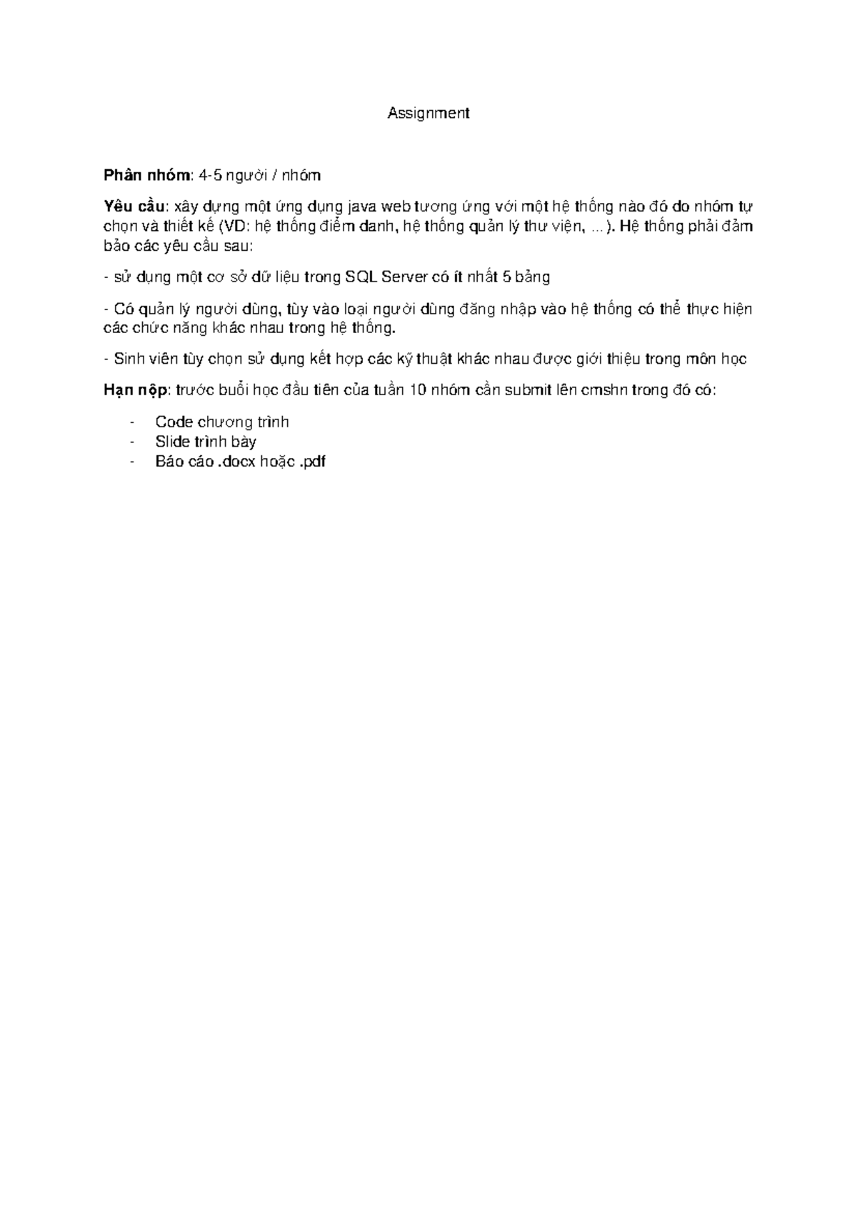 PRJ301 Group Project: Java Web App Development Guidelines - Studocu