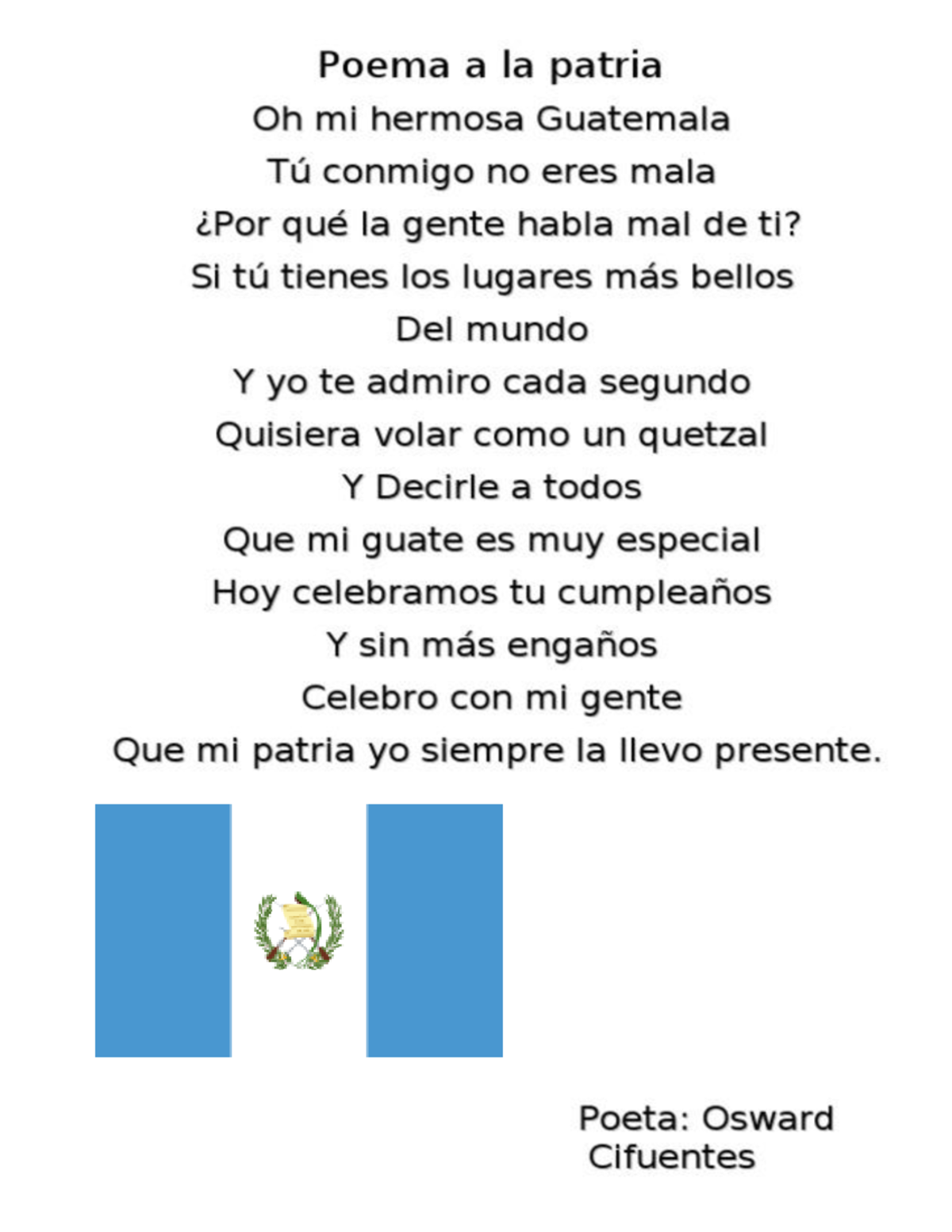 Poema a Guatemala: Celebrando Nuestra Patria y su Belleza - Studocu