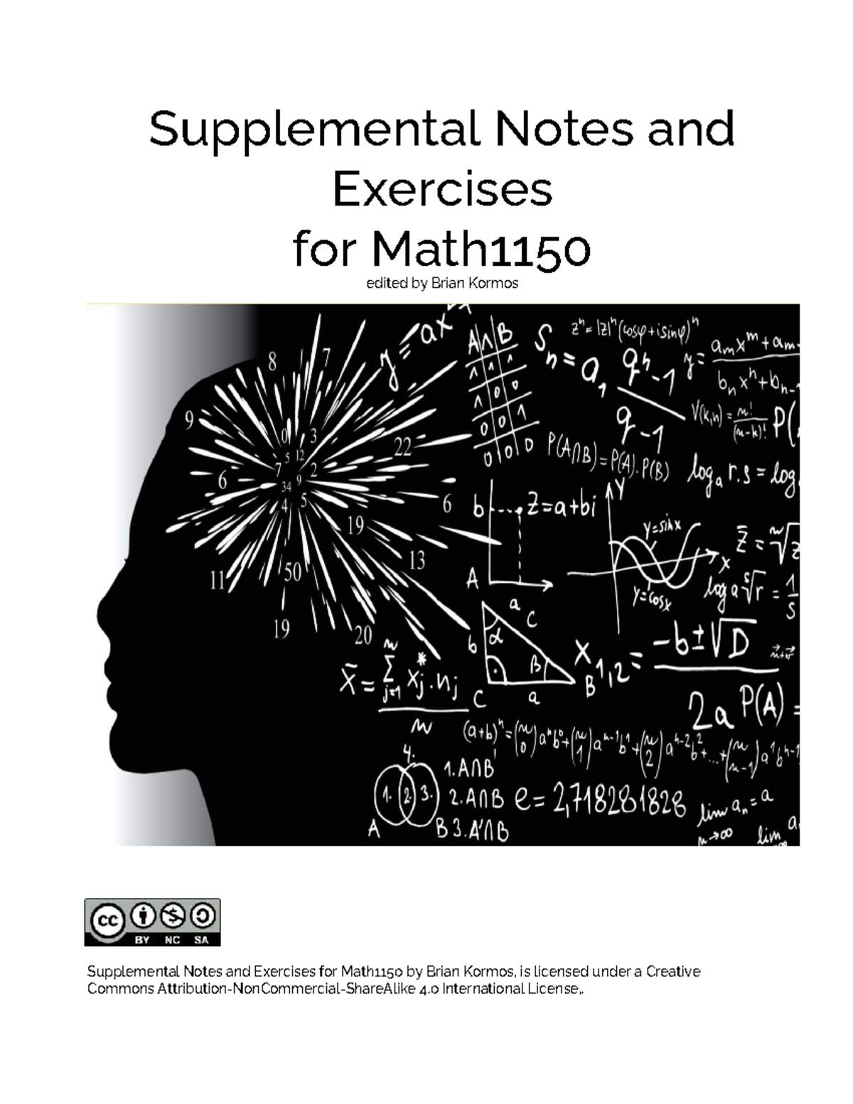 Supplemental Notes & Exercises for Math1150: Final Edition - Studocu