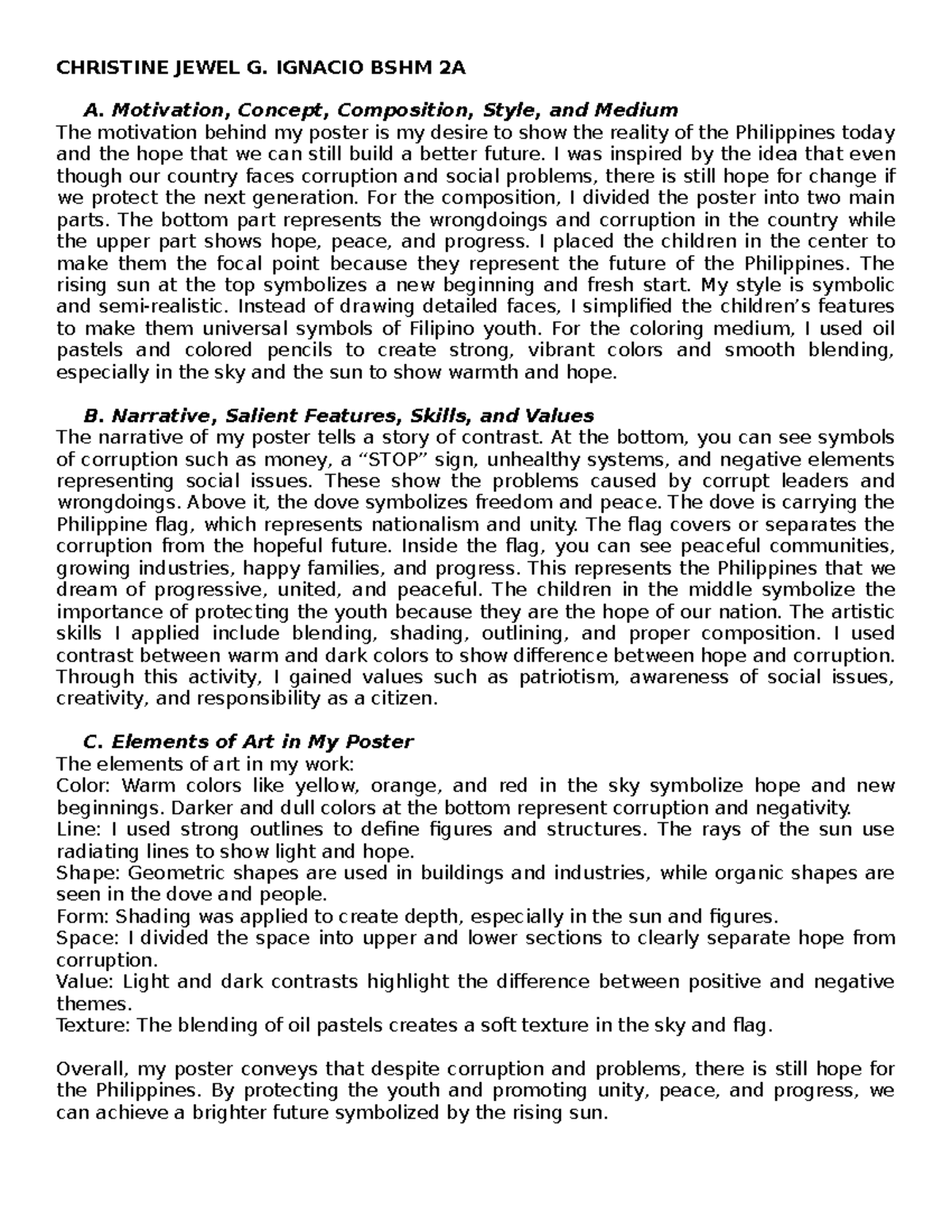 ART BSHM 2A: Poster Analysis on Hope and Corruption in the Philippines ...