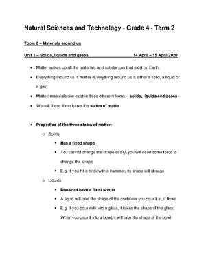 2019 4NST T1 Practical TASK - NATURAL SCIENCES & TECHNOLOGY GRADE 4 ...