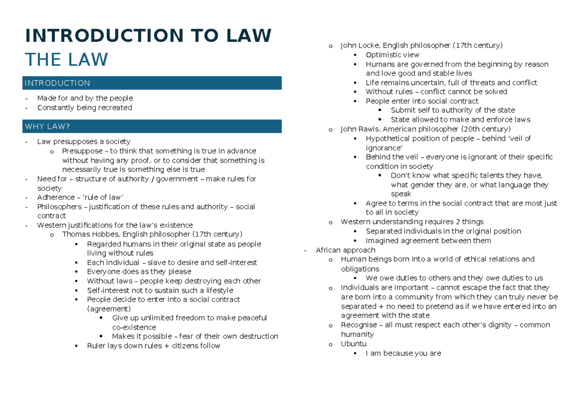 ITL152 - Topic 1: Understanding Law and Its Philosophical Foundations ...