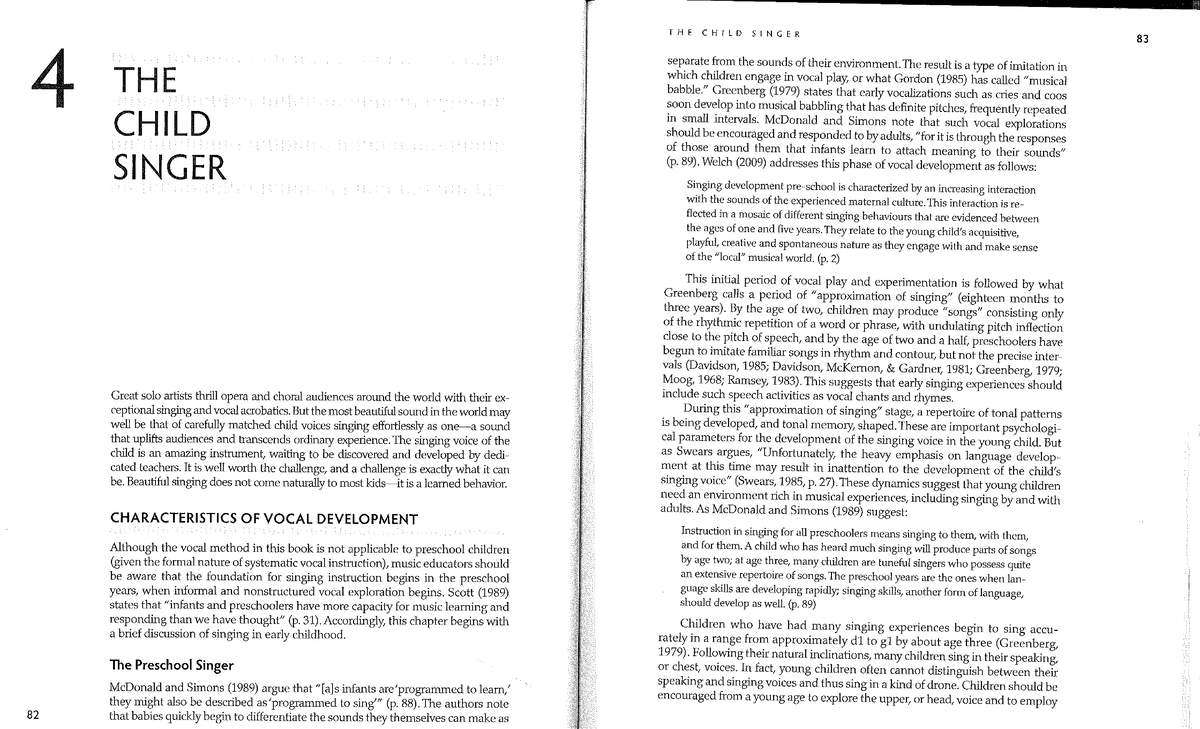 Final Exam Study Guide: Vocal Development in Young Singers (ABC123 ...