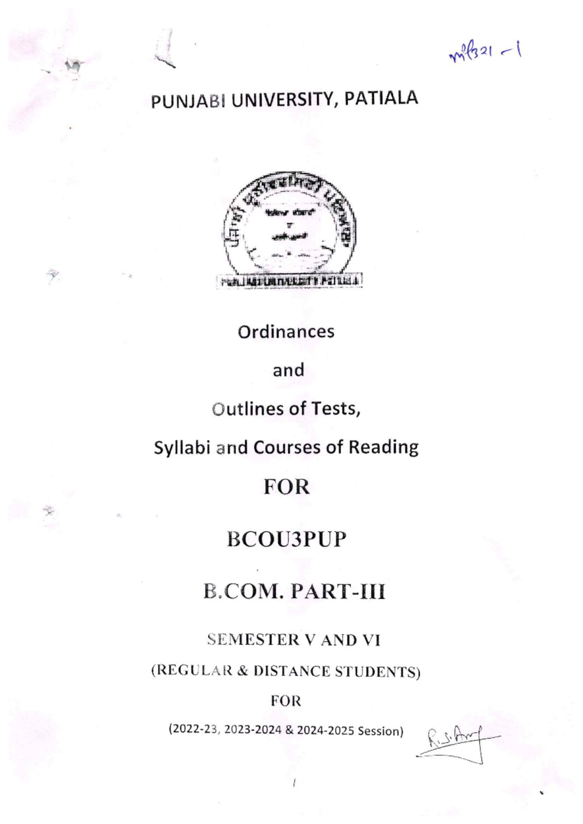 B.Com Part III Syllabus - BCOU3PUP B. Semester V and VI Overview - Studocu