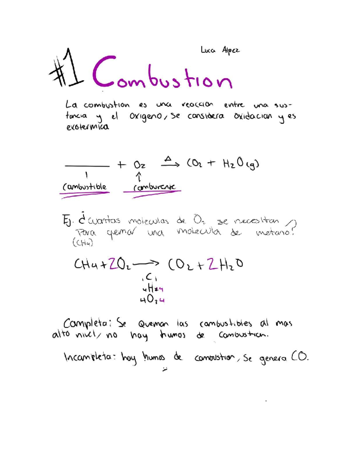 Act 6 - Apuntes sobre Combustión y Esterificación en Química - Studocu