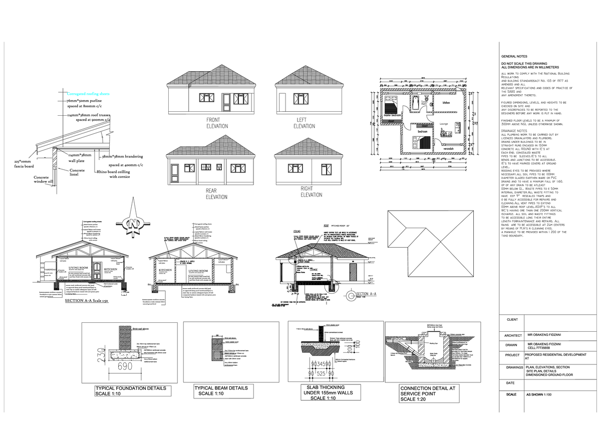 230 - Construction industry - GENERAL NOTES DO NOT SCALE THIS DRAWING ...