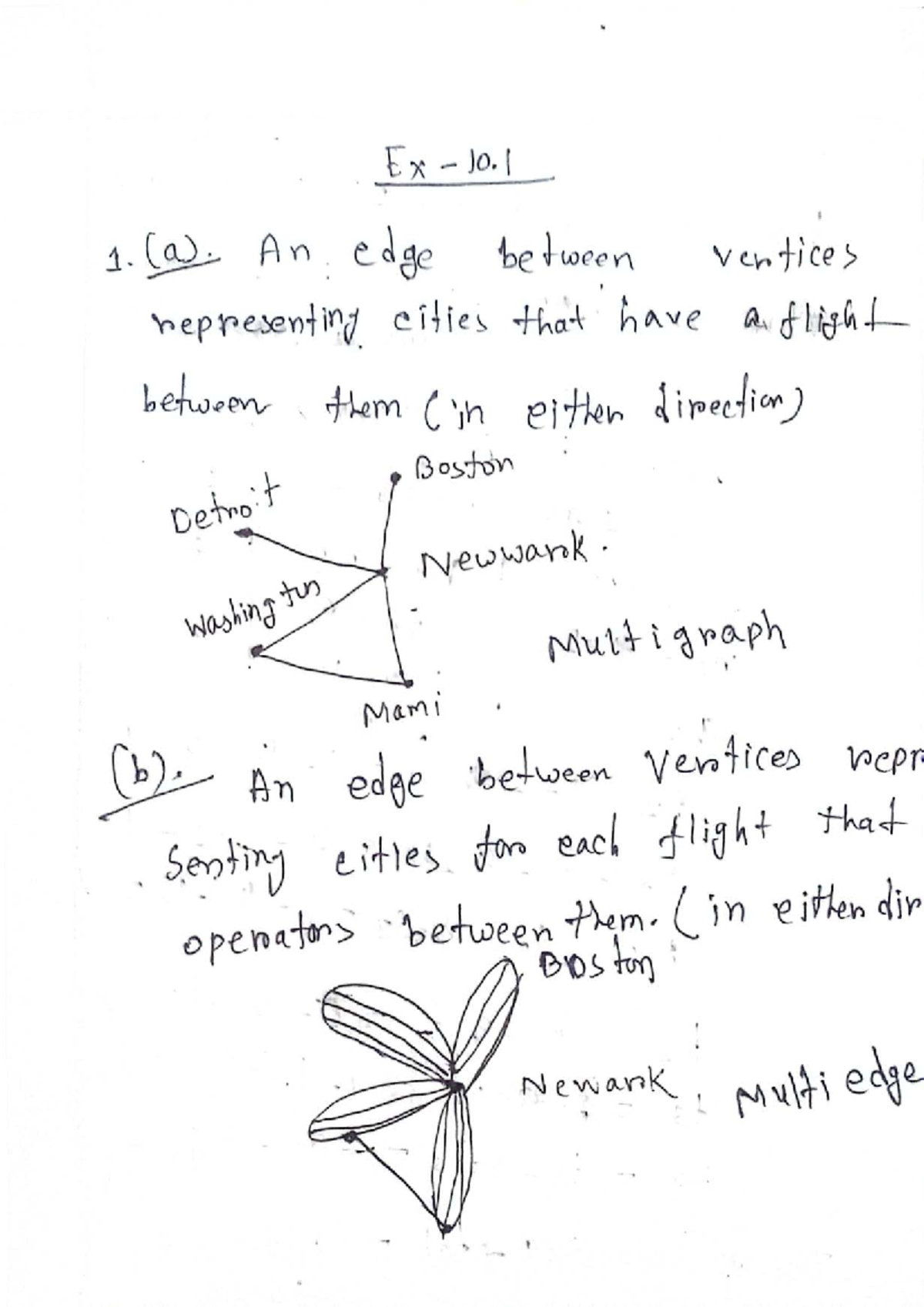 EX 10.1 Part 01 - Graph Theory Concepts in Discrete Mathematics - Studocu